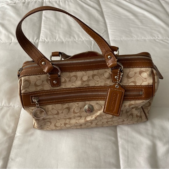 Coach | Bags | Coach Signature Chelsea Satchel Khaki Toffee Bag | Poshmark